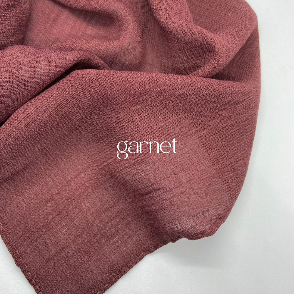 Garnet | Cotton Linen Hijab - The Urban Veil