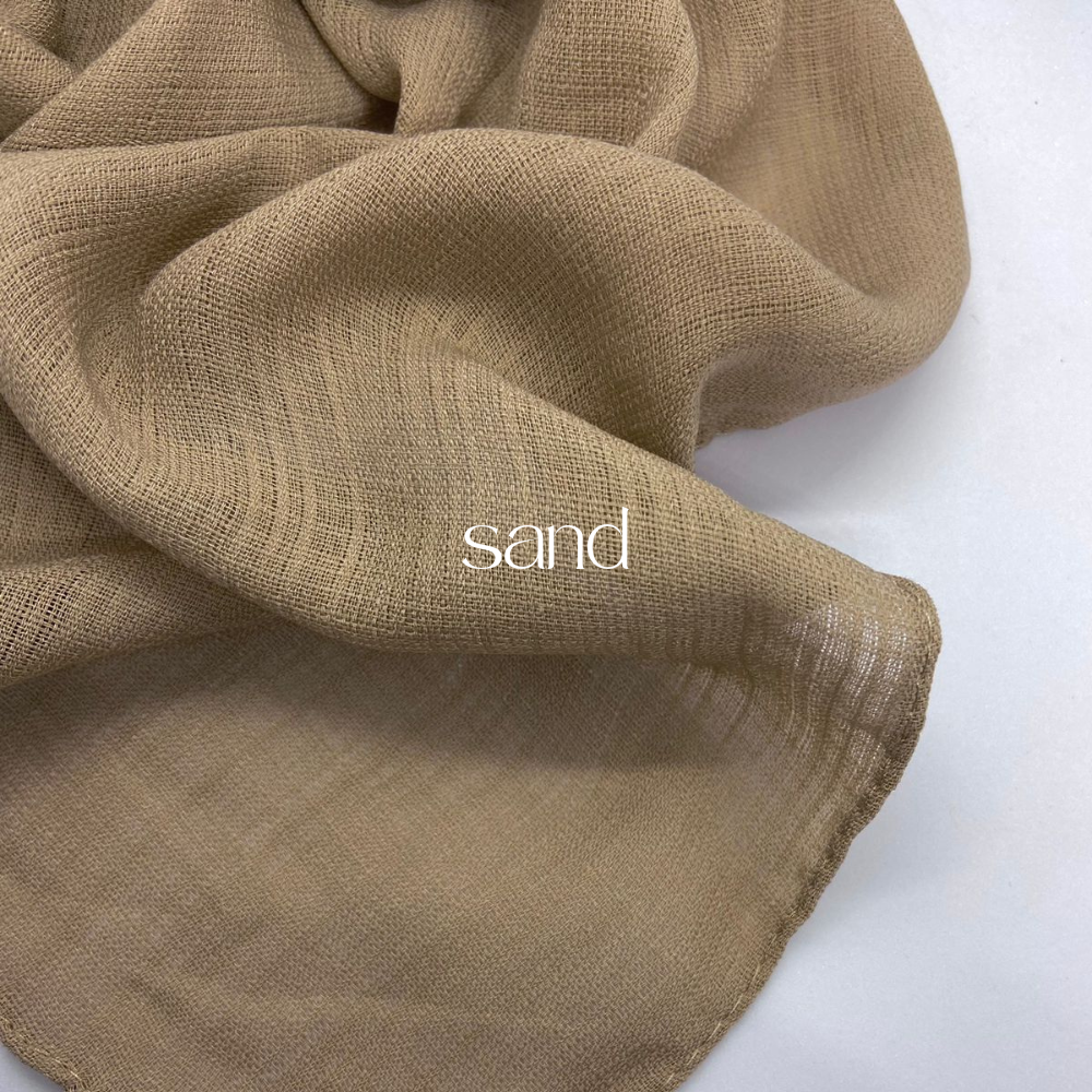 Sand | Cotton Linen Hijab - The Urban Veil