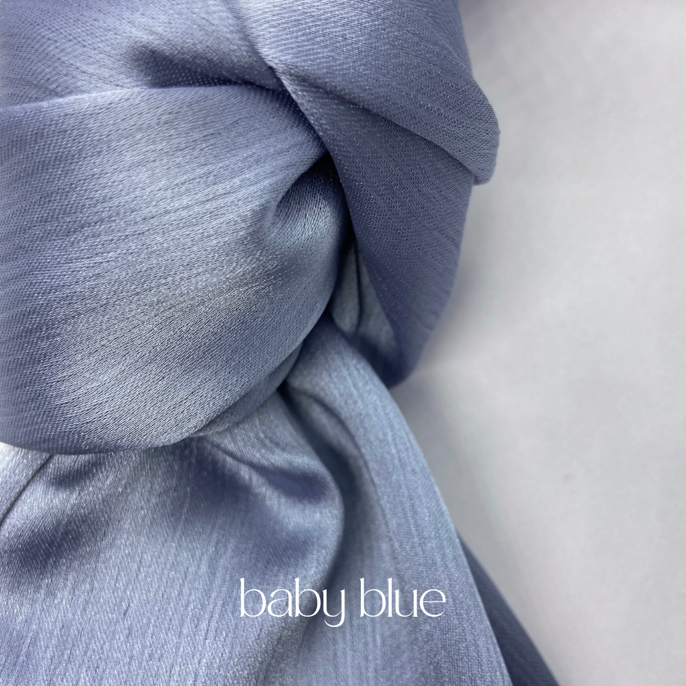 Crinkle Silk Chiffon Baby Blue - The Urban Veil
