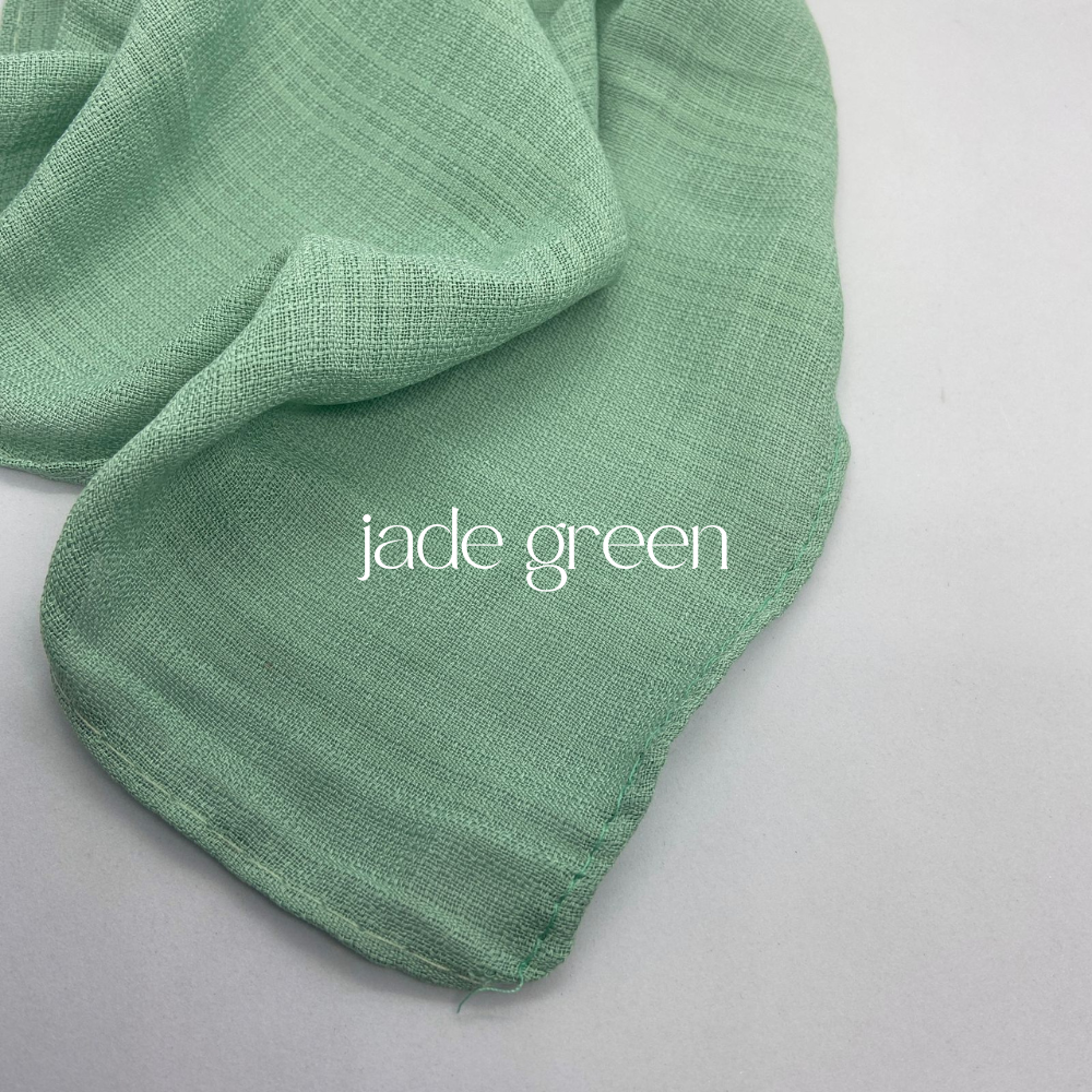 Jade Green | Cotton Linen Hijab - The Urban Veil