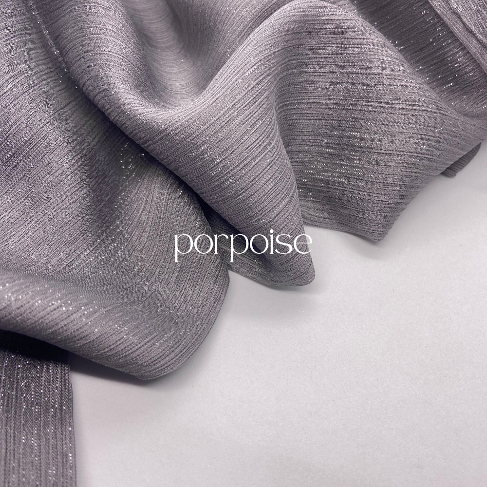 Porpoise Shimmer Georgette Hijab - The Urban Veil