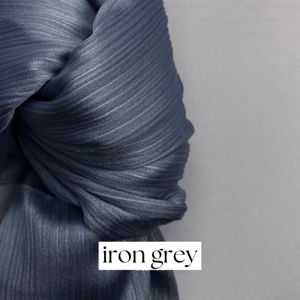 Iron Grey | Crinkle Silk Chiffon Hijab - The Urban Veil