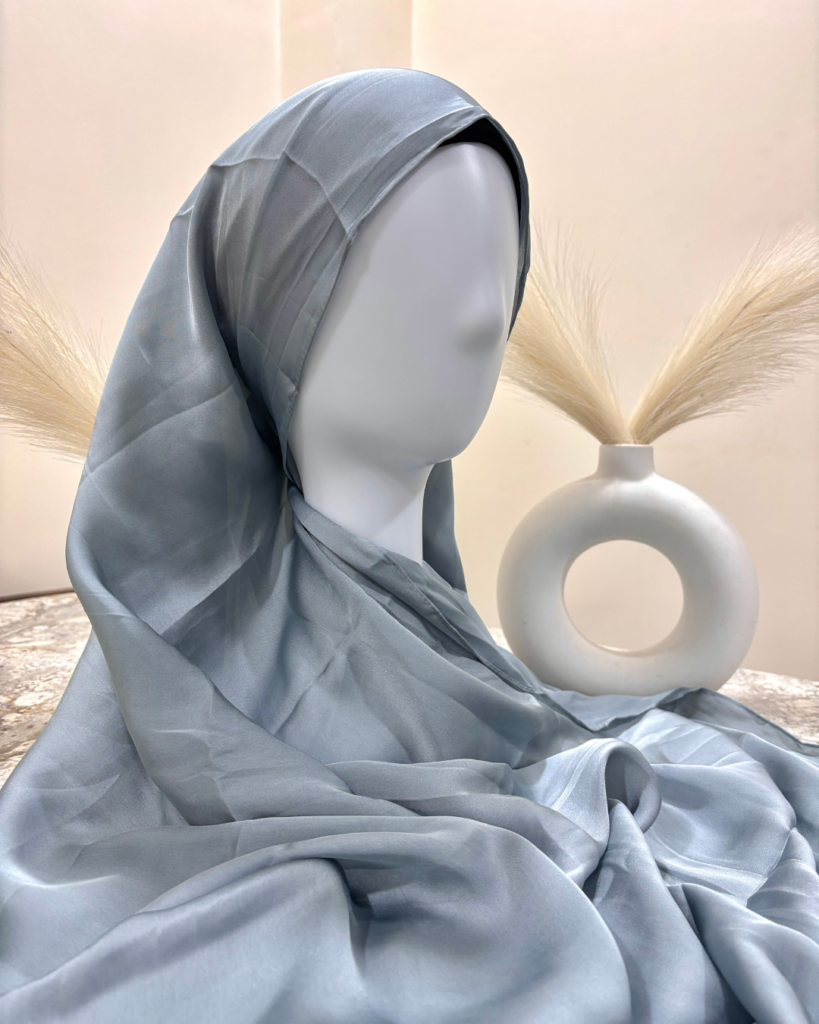 Glacier Gray | Silk Satin Hijab - The Urban Veil